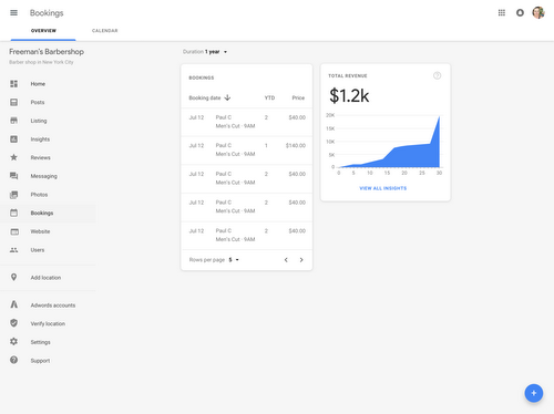 An easy booking button for businesses on Google