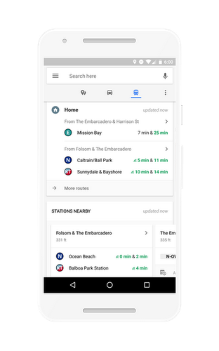 Real-time commute info and more in one tap