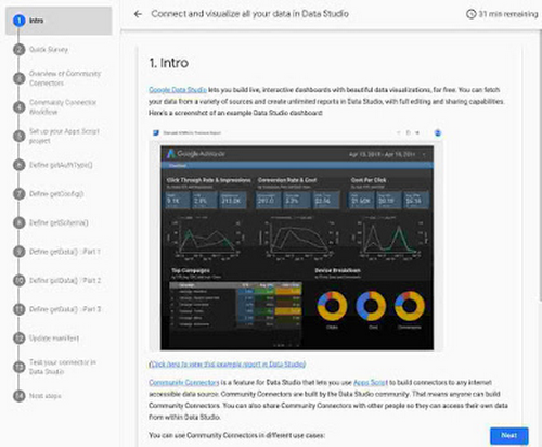 Introducing the Data Studio Community Connector Codelab