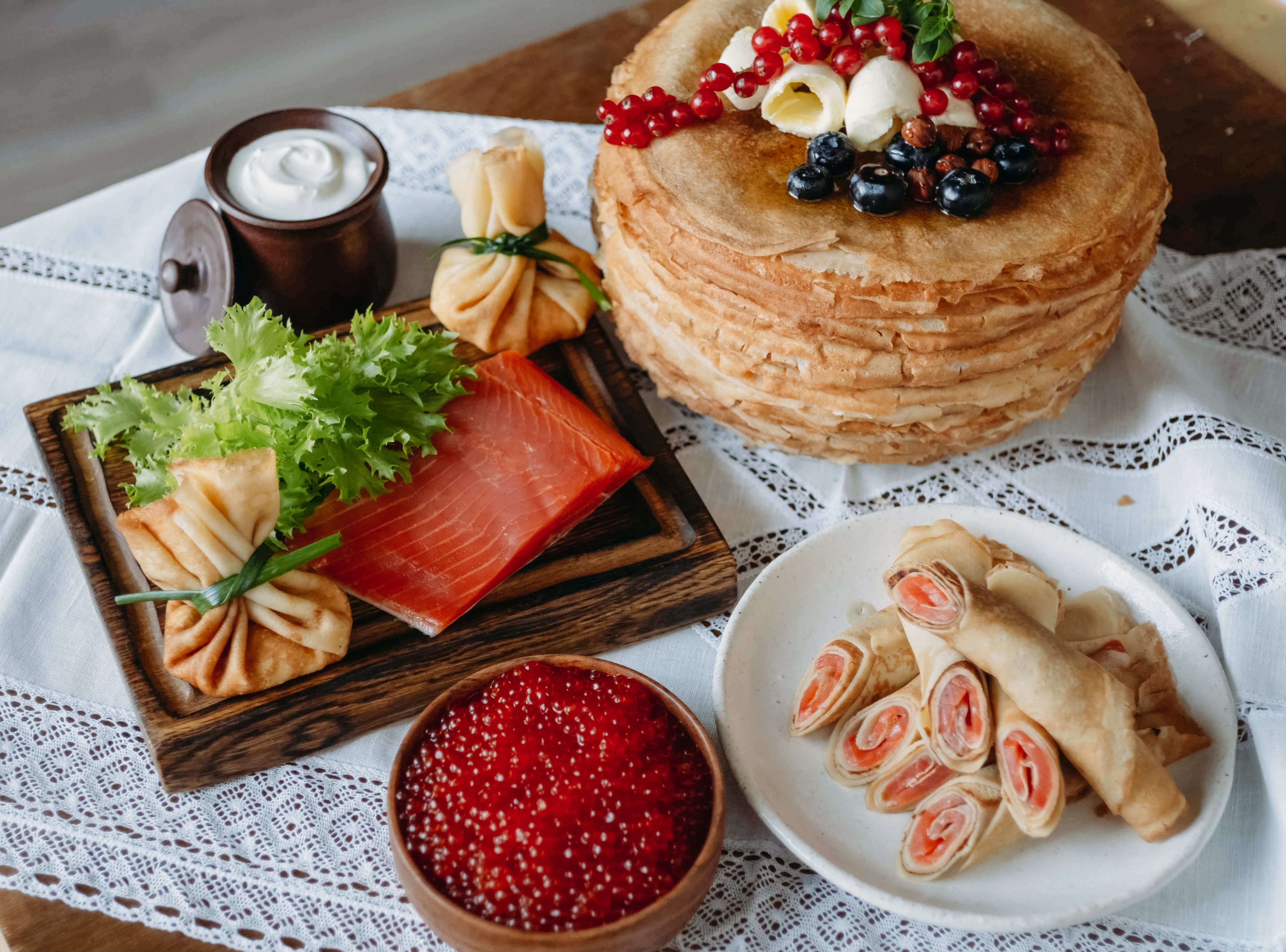 Traditional Russian Breakfast