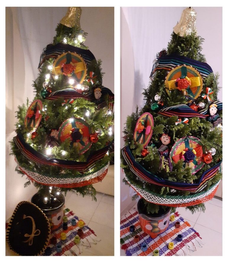 Arbolitos de Navidad mexicanos y muy creativos en los Parques de Xcaret