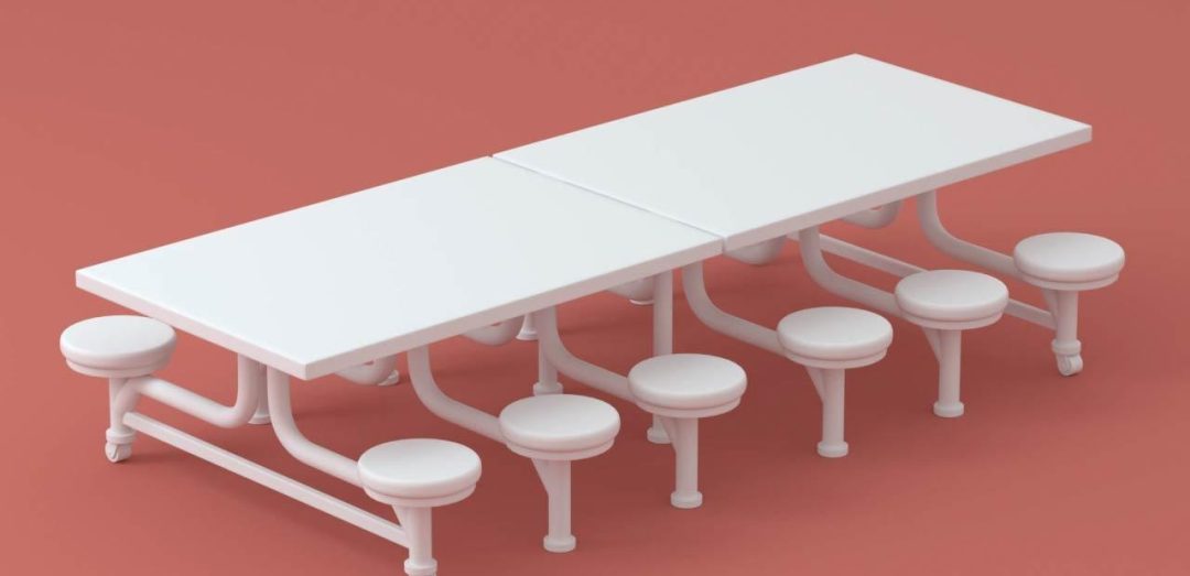3D Cafeteria Table Model | The Happy Toolbox