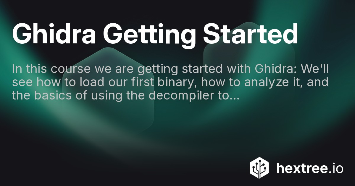 Ghidra Getting Started