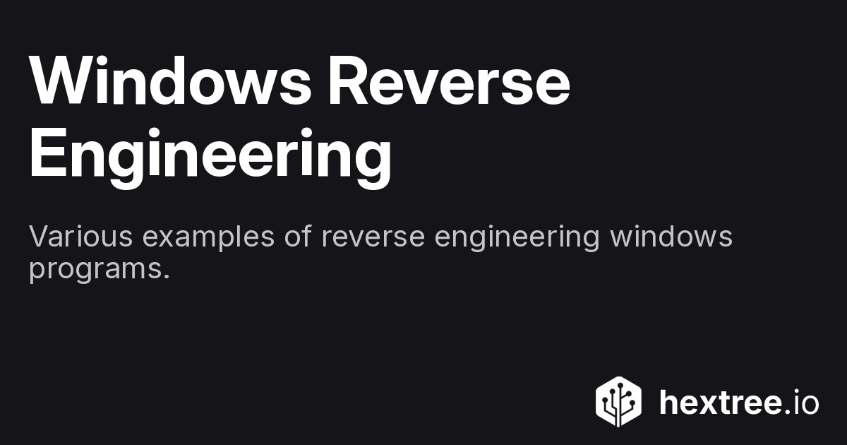 Tools for Reverse Engineering