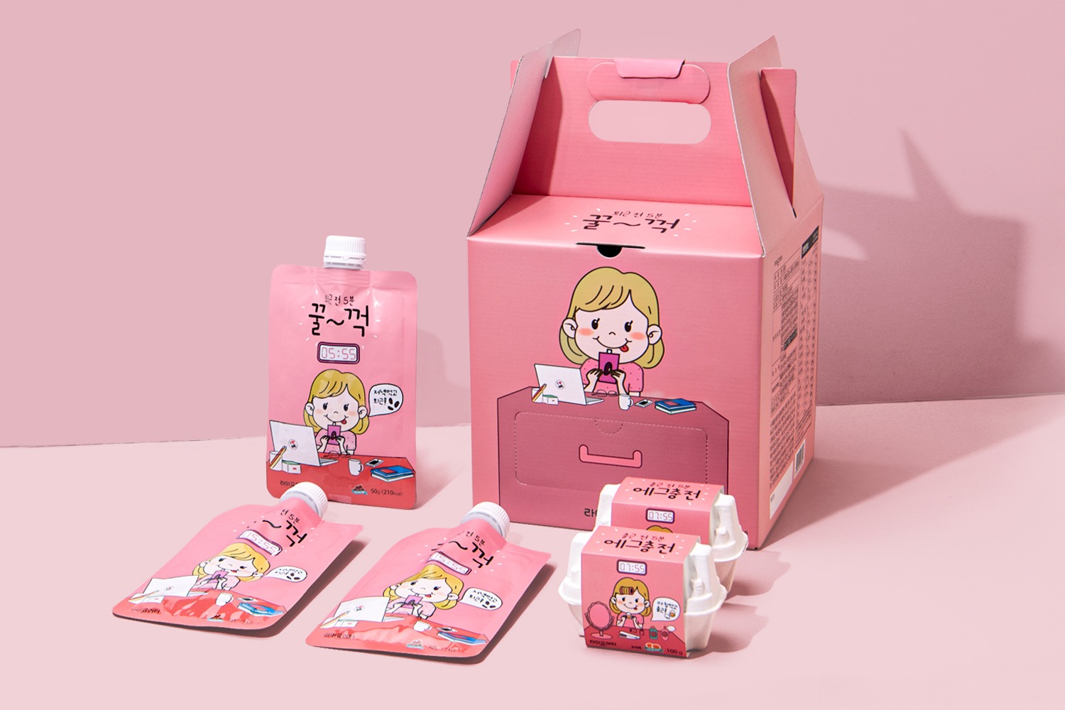 라이프어터 곡물 쉐이크 파우치 And 패키지 패키지 디자인 패키지 컨셉개발 캐릭터 및 일러스트 지기구조 설계 프로토타입 제작