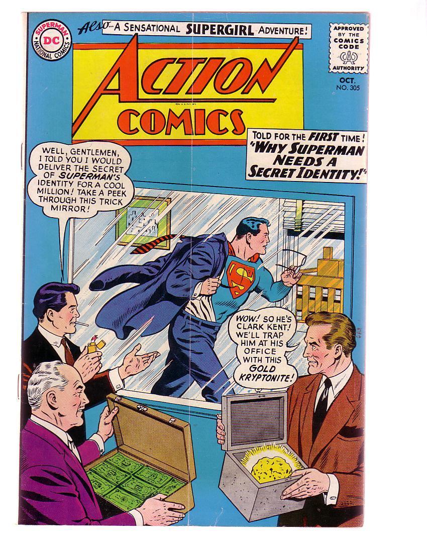 Action Comics #305 1963-Superman-Dc Comics-Supergirl VG | Comic Books ...