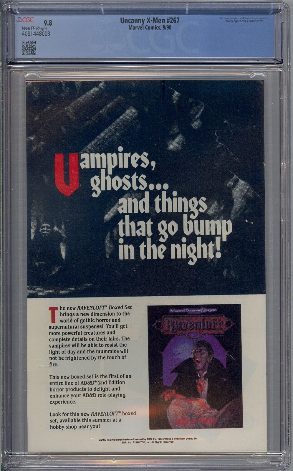 Uncanny X-Men #267 CGC 9.8 Gambit JIM LEE White Pages | Comic Books ...