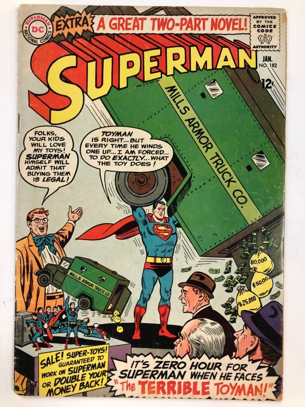 SUPERMAN 182 (Dec 1965) VERY GOOD Jerry Siegel, Curt Swan | Comic Books ...