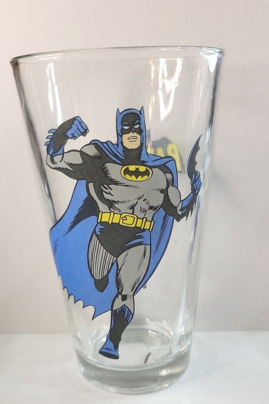 1999 Batman 16 Oz. Glass Tumbler Authentic DC Superhero & Logo Made in ...