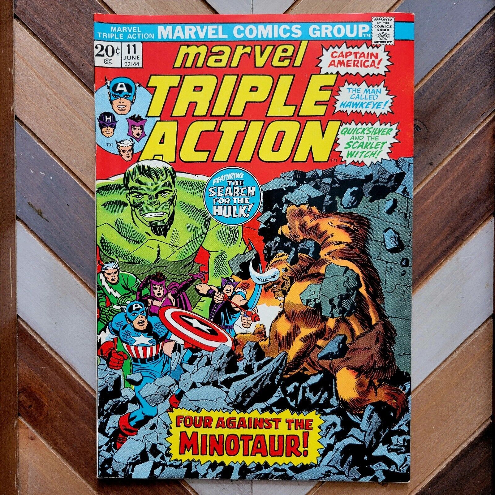Marvel Triple Action #11 FN/VF (Marvel 1973) KIRBY Cover! AVENGERS vs ...
