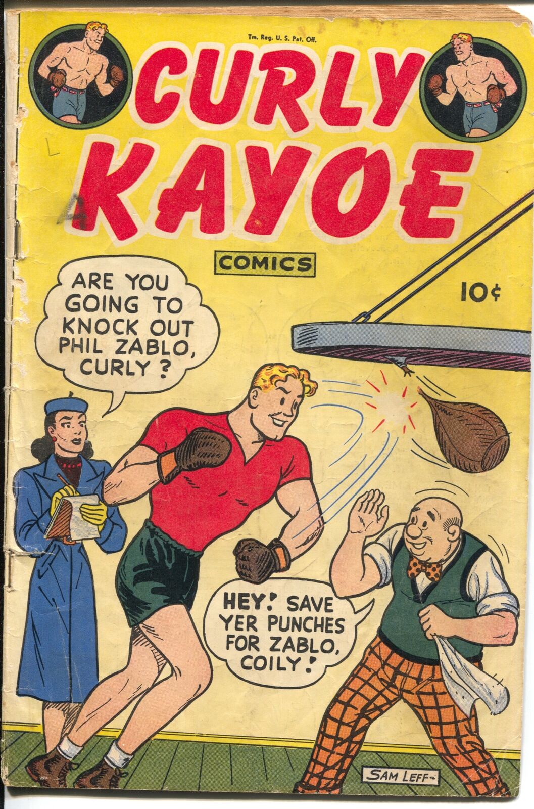 Curly Kayoe #2 1946-Frances McQueeny-Sam Leff-boxing cover & story-G ...