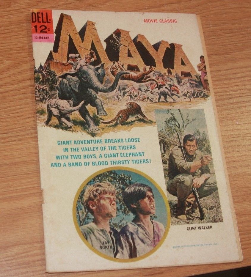 Maya comic #1 (Dec 1966, Dell) movie classics clint walker jay north ...