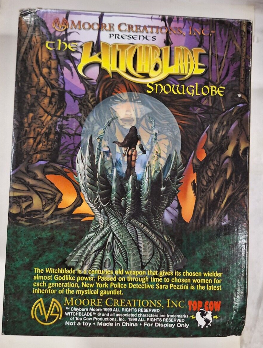 Witchblade Snow Globe Limited Edition Hand Painted Plays Music (1999 ...