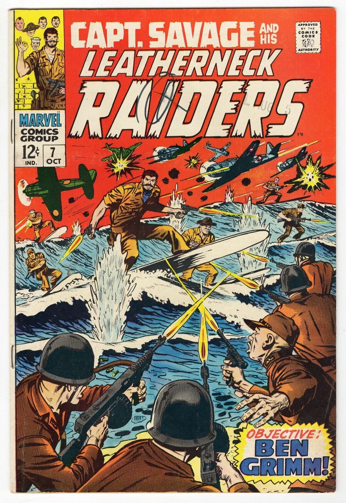 Captain Savage #7 VINTAGE 1968 Marvel Comics Ben Grimm | Comic Books ...