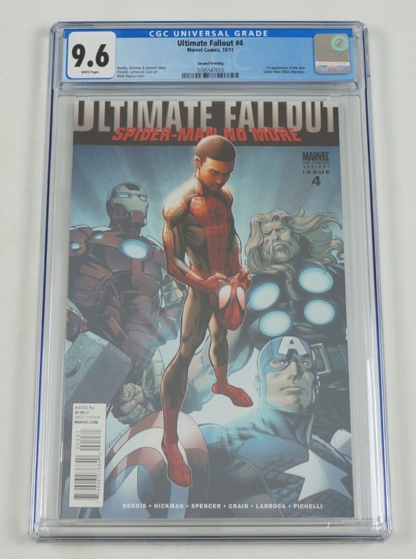 Ultimate Fallout #4 CGC 9.6 1st appearance Spider-Man (Miles Morales ...