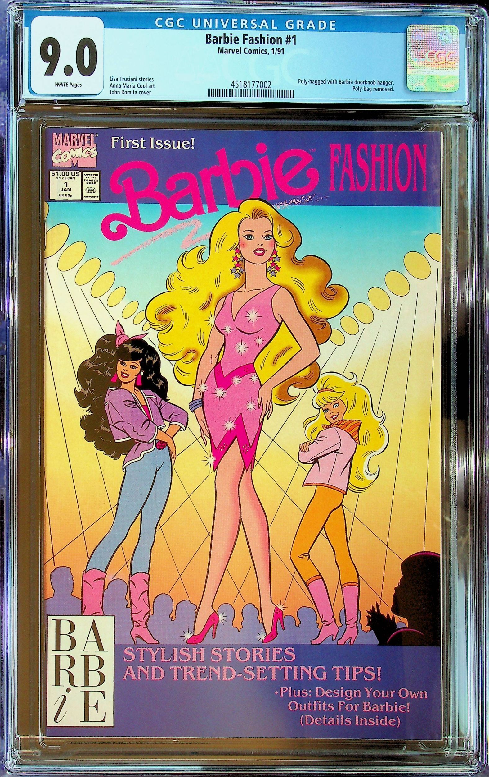 Barbie Fashion #1 Direct Edition (1991) - CGC 9.0 - Cert#4518177002 ...