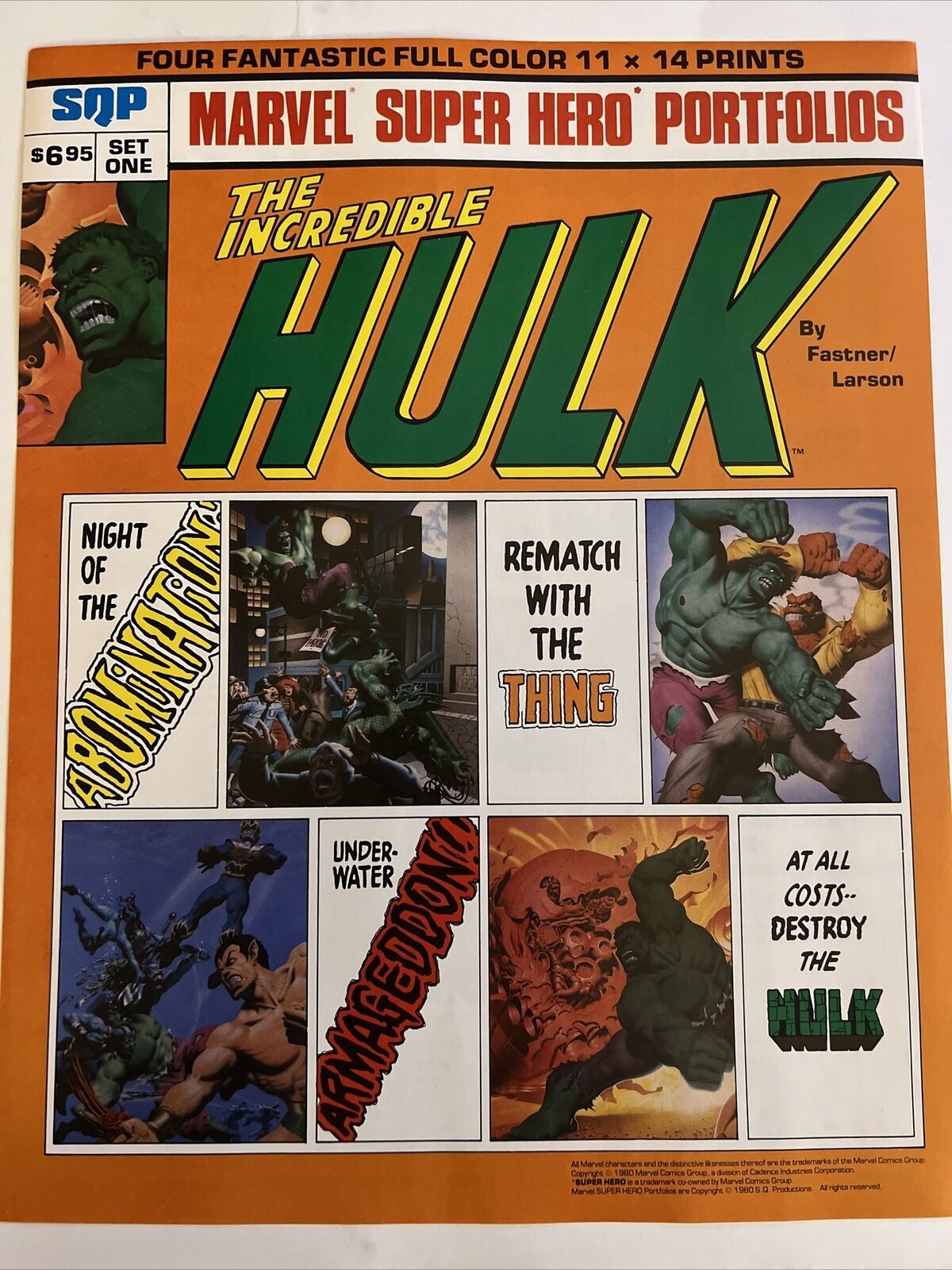 SQP 11x14 Marvel Superhero Portfolios X-men Hulk Spider-Man (12 Prints ...
