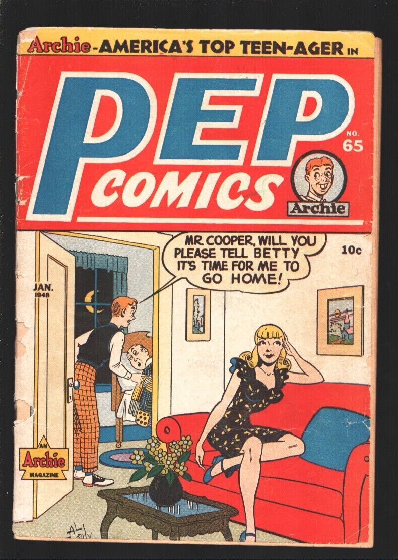 Pep Comics #65 1948--Archie, Betty and Veronica, .-Final appearance of the Sh... | Comic Books ...