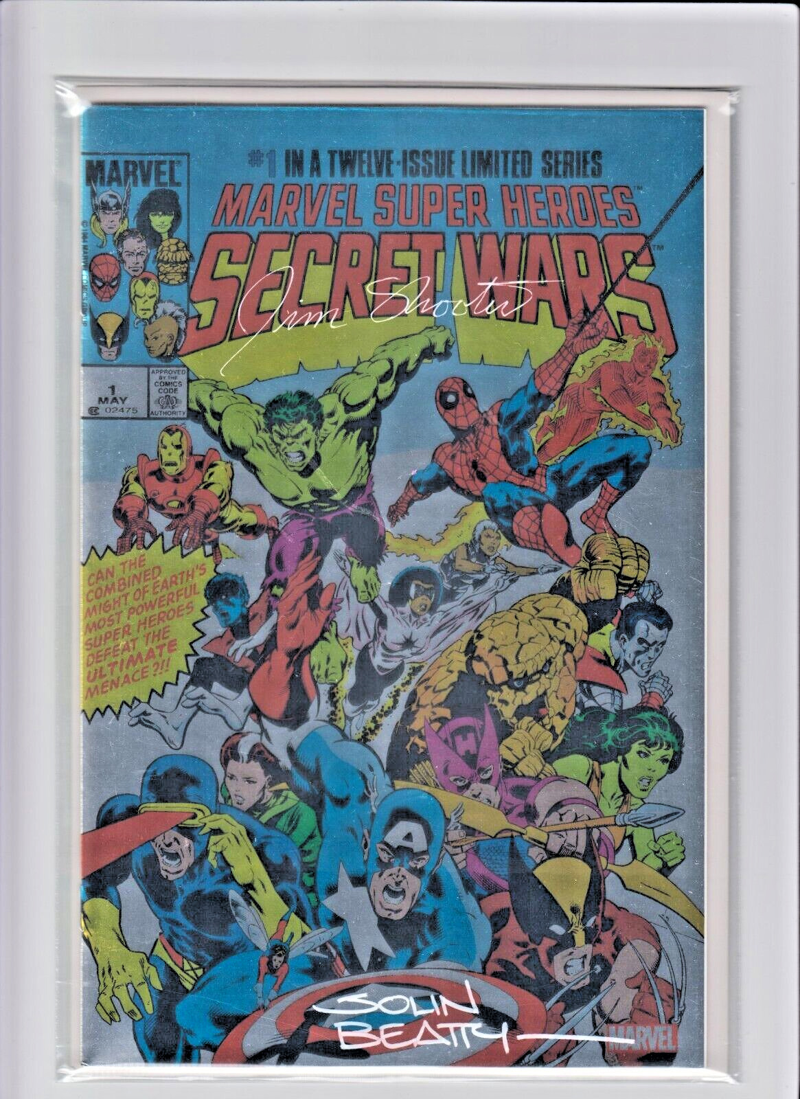 Marvel Super Heroes Secret Wars #1 - Signed with COA - Foil Cover (9.2 ...