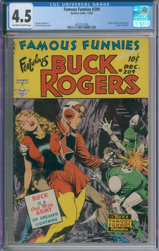 Eastern Color Famous Funnies #209 CGC 4.5 Frank Frazetta's Buck Rogers ...