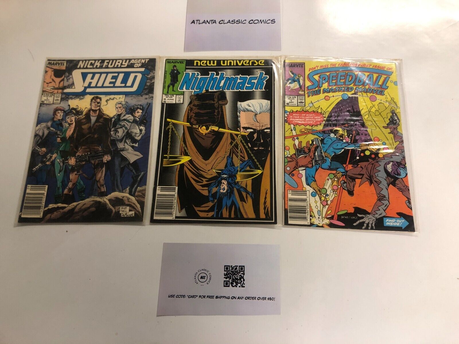 3 Marvel Comics Speedball #1 Nightmask #8 Shield #1 Hulk Thor 100 KE5 ...