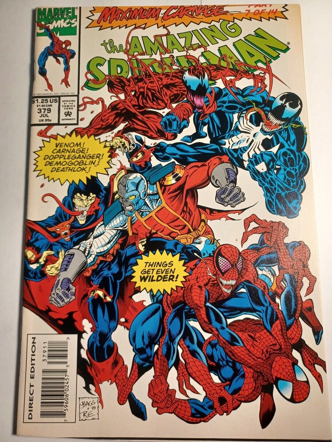Amazing Spider-Man #379 NM- Maximum Carnage Marvel Comics c219 | Comic ...