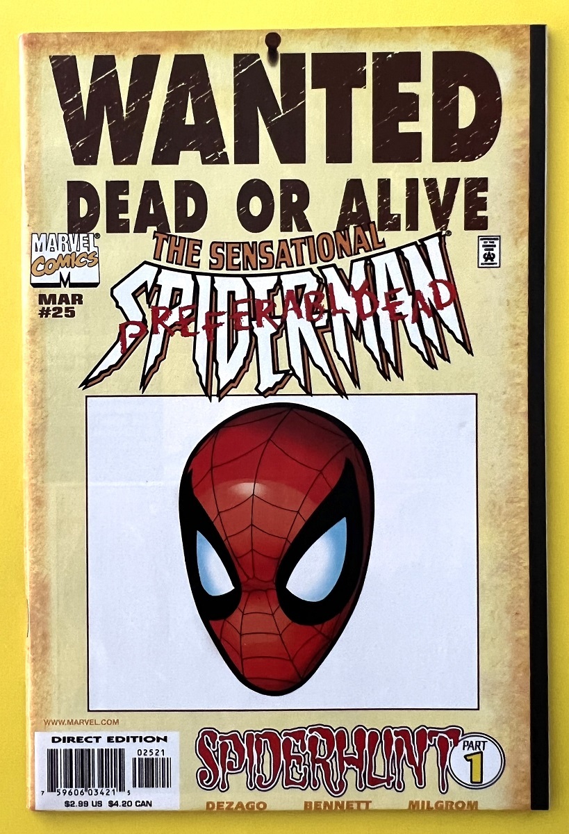 Sensational Spider-Man 25 Wanted Variant Cover (1998) B2 | Comic Books ...