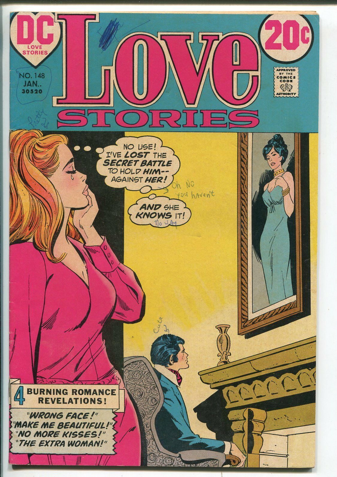 Love Stories #148 1973-DC-love triangle cover-G | Comic Books - Bronze ...