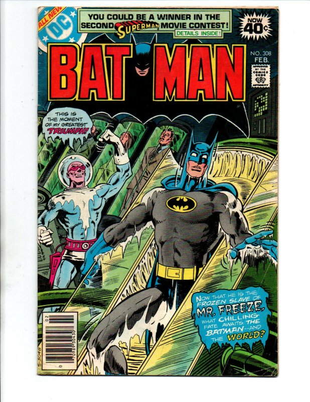Batman #308 newsstand - 1st appearance Tiffany Fox - 1979 - (-FN ...