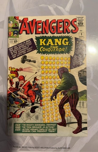 Avengers #8, 1st appearance of Kang the Conqueror, 1964, see ...