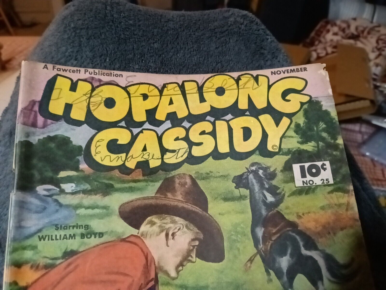 Hopalong Cassidy #25 Western 1948 Fawcett Comics William Boyd Golden ...