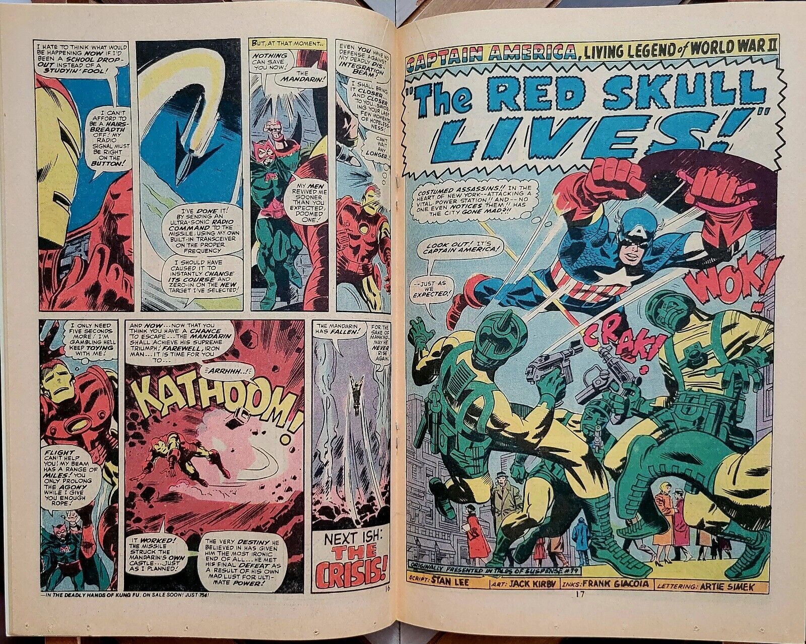 Marvel Double Feature #3 FN/VF (Marvel 1974) CAPTAIN AMERICA, IRON MAN ...