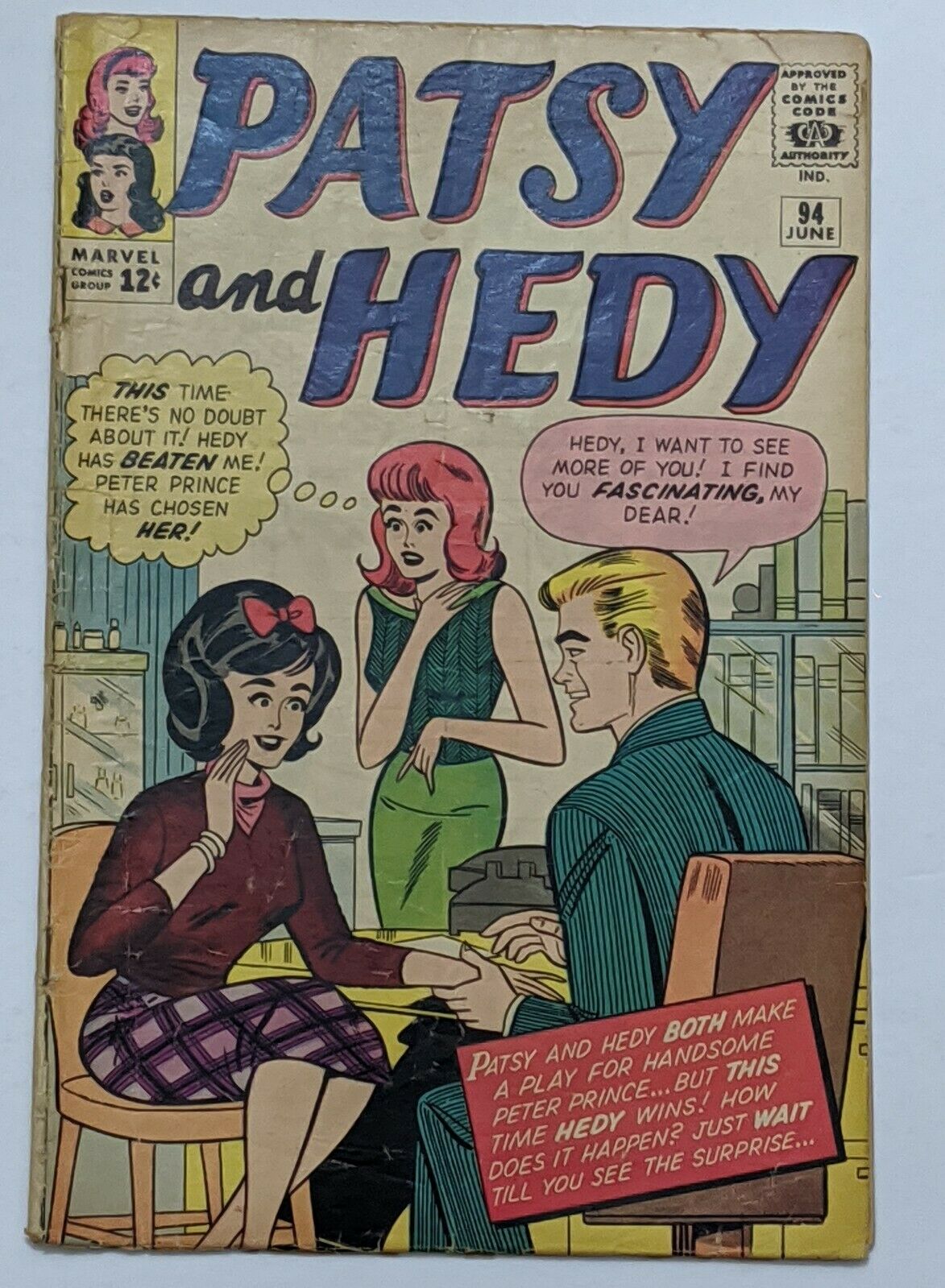Patsy and Hedy #94 (Jun 1964, Marvel) Good 2.0 Stan Lee story Al ...
