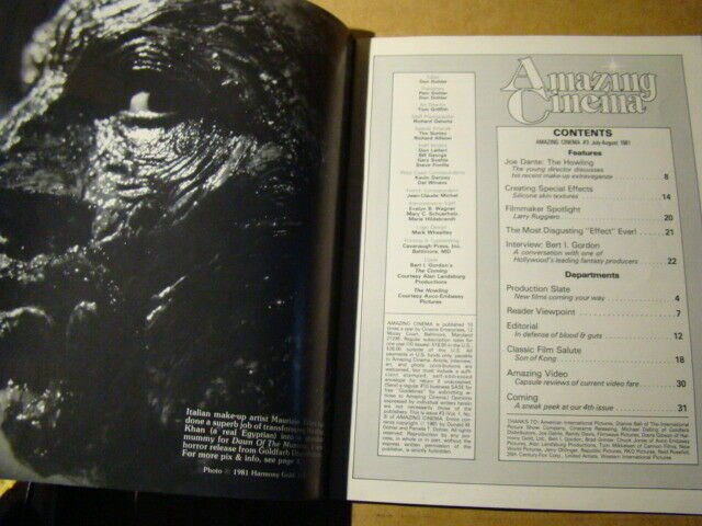 Amazing Cinema LOT Issues 1 2 & 3 Howling Fiend Mtx: Zero Zone Famous ...