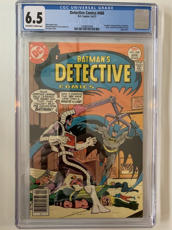 Detective Comics #468 (Mar 1977, DC) CGC 6.5 | Comic Books - Bronze Age ... Detective Comics #468 (Mar 1977, DC) CGC 6.5 | Comic Books - Bronze Age ...
