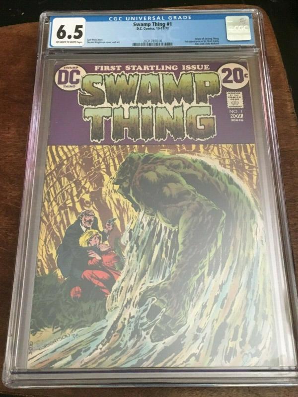 Swamp Thing #1 - CGC 6.5 FN+ Wrightston - Bronze AGE Blue Chip KEY ...