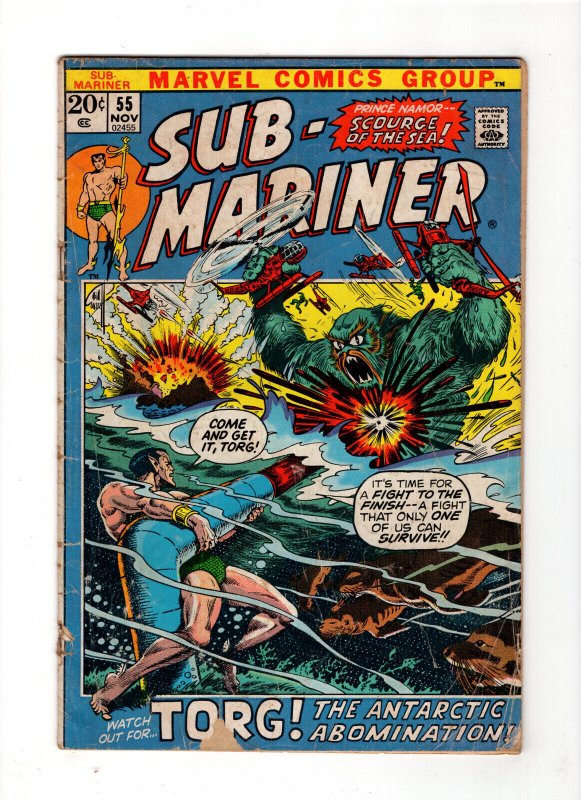 Sub-Mariner #55 (1972, Marvel Comics) Low Grade | Comic Books - Bronze ...