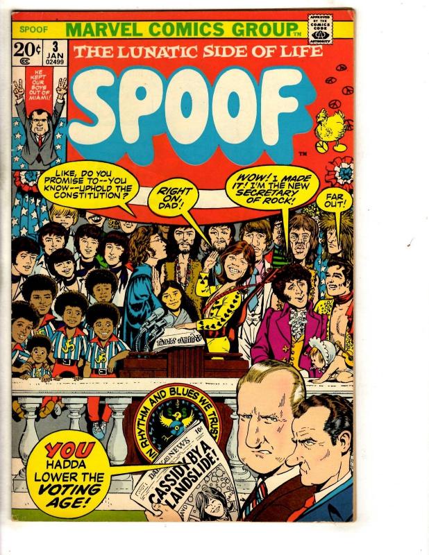 Spoof # 3 VF Marvel Comic Book Comedy Parody Nixon Beatles Michael ...