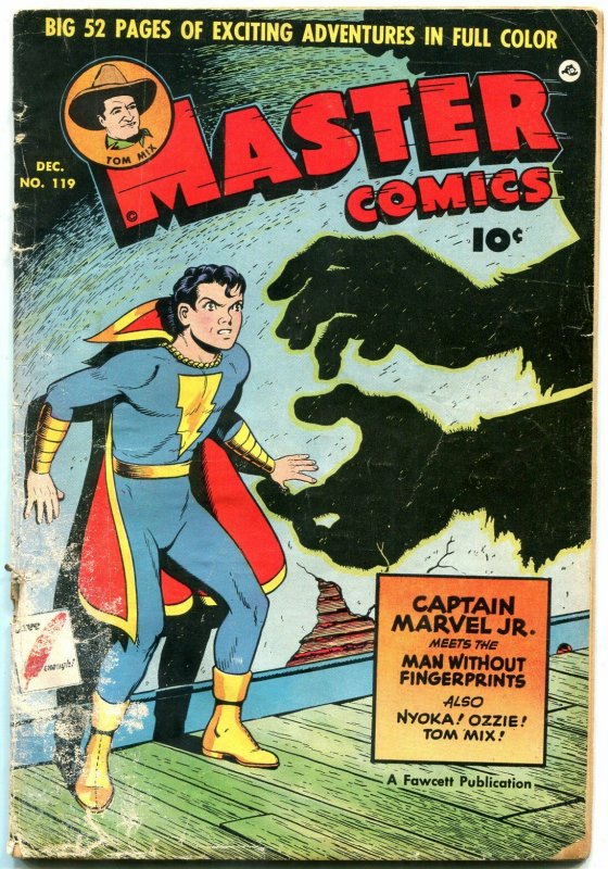Master Comics #119 1950- Captain Marvel Jr- Tom Mix- Nyoka reading copy ...