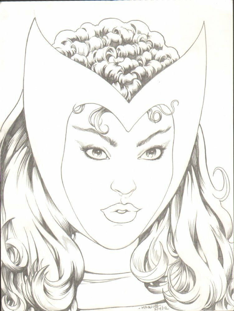 Wanda Scarlet Witch Pencil Commission - Signed art by Kevin Maguire ...