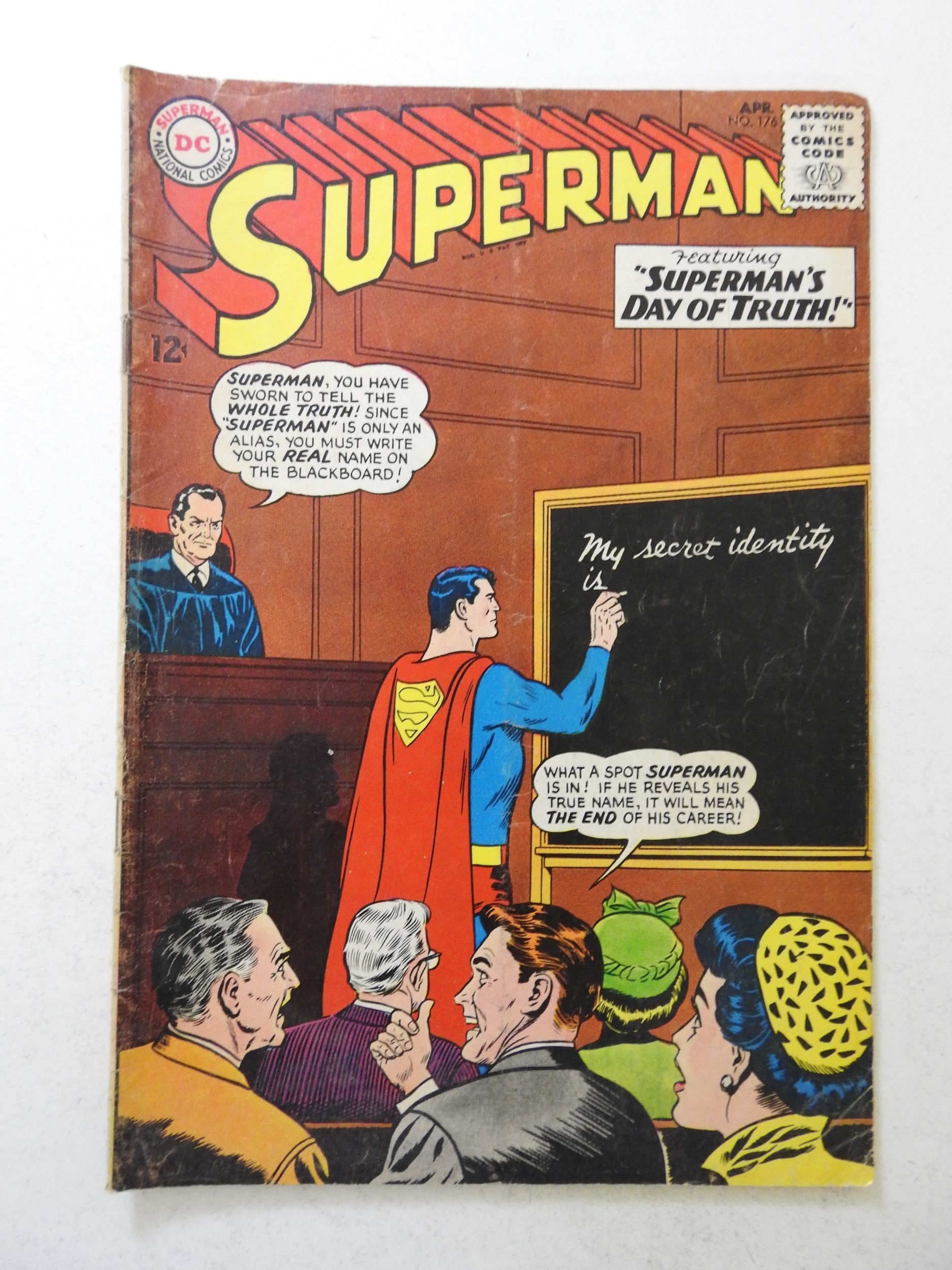 Superman #176 (1965) VG- Condition 3/4 in tear bc | Comic Books ...