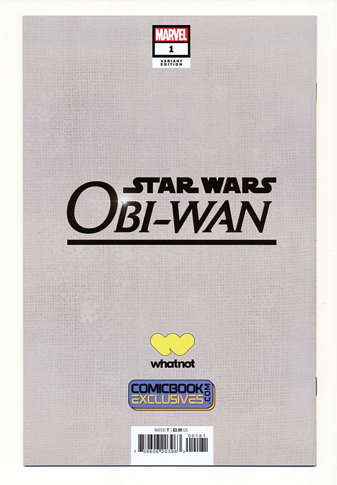 Marvel Star Wars Obi-Wan #1 Kirkham Trade Variant Whatnot CBE Exclusive ...