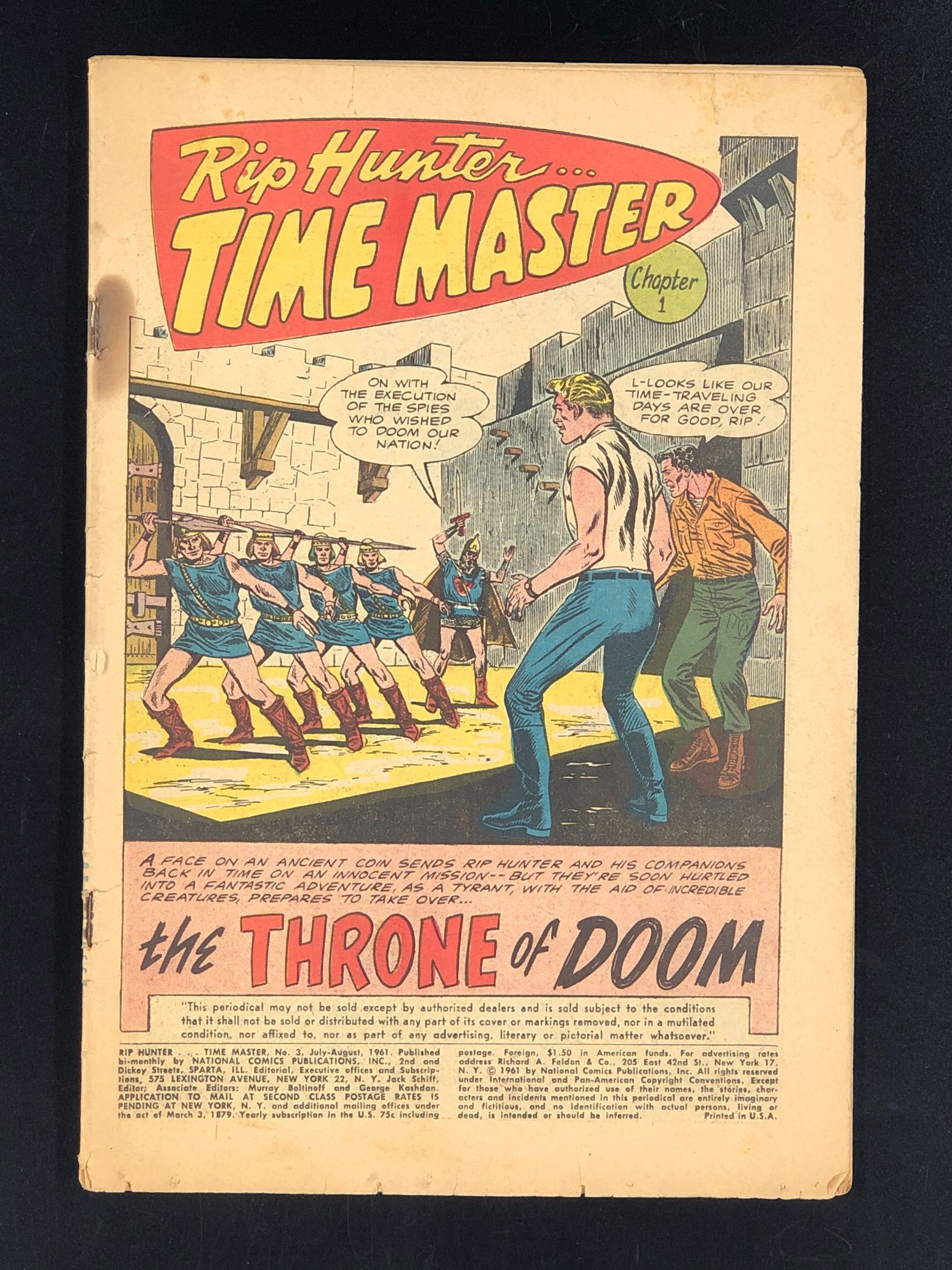 Rip Hunter, Time Master #3 (1961) Coverless | Comic Books - Silver Age ...