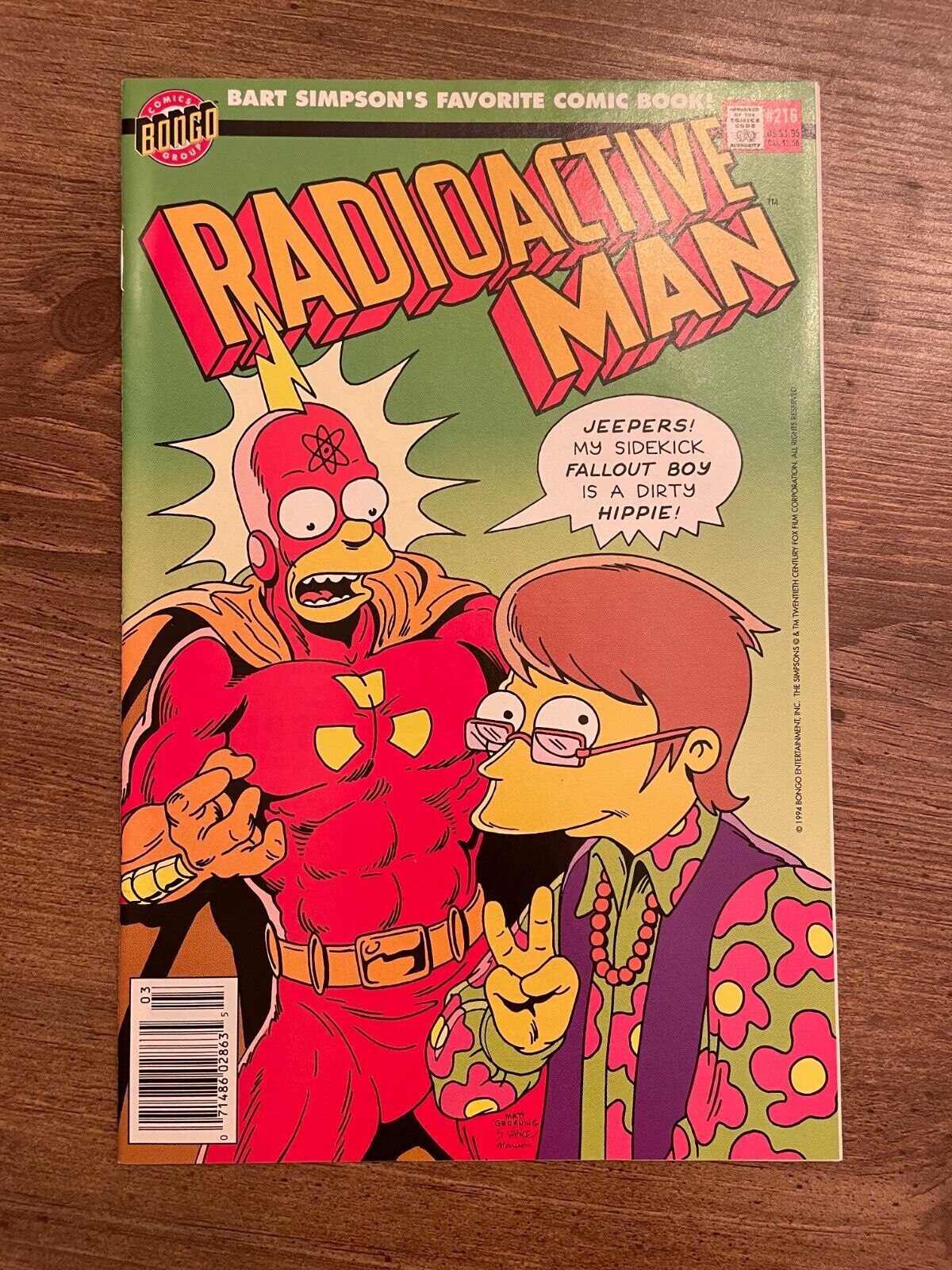 Radioactive Man # 216 NM Bongo Simpsons Comic Book Homer Bart Lisa ...