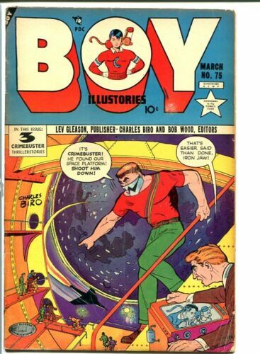 BOY COMICS #75-sci-fi cover-Golden Age-Iron Jaw VG | Comic Books ...