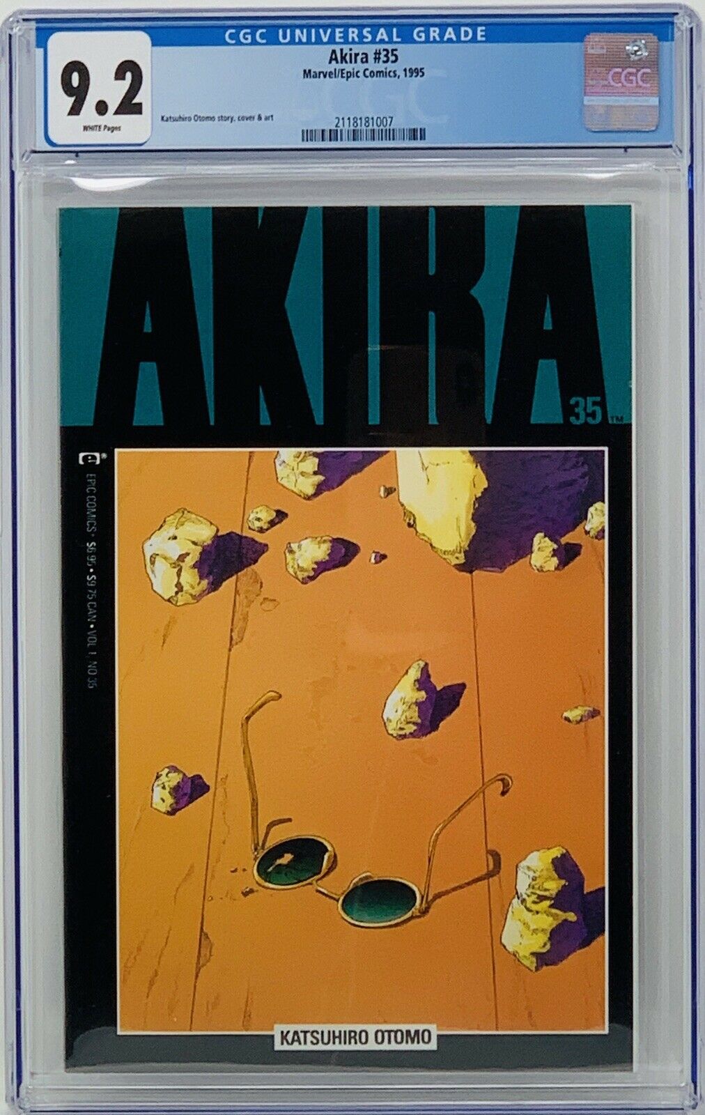 Akira #35 CGC 9.2 Marvel Epic Comics 1995. Katsuhiro Otomo Story, Cover ...