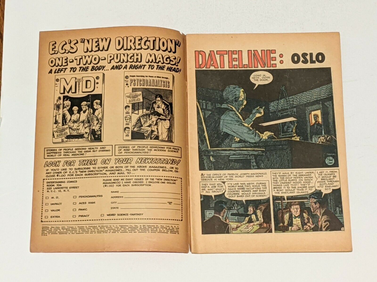 Extra! #2 (Jun 1955, EC) VG+ 4.5 Johnny Craig cover/art Reed Crandall ...