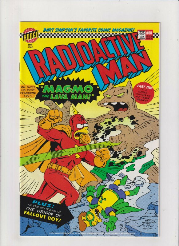 Radioactive Man #88 (#2) NM- 9.2 Bongo 1994 Simpsons,Bart,Homer,Fallout ...