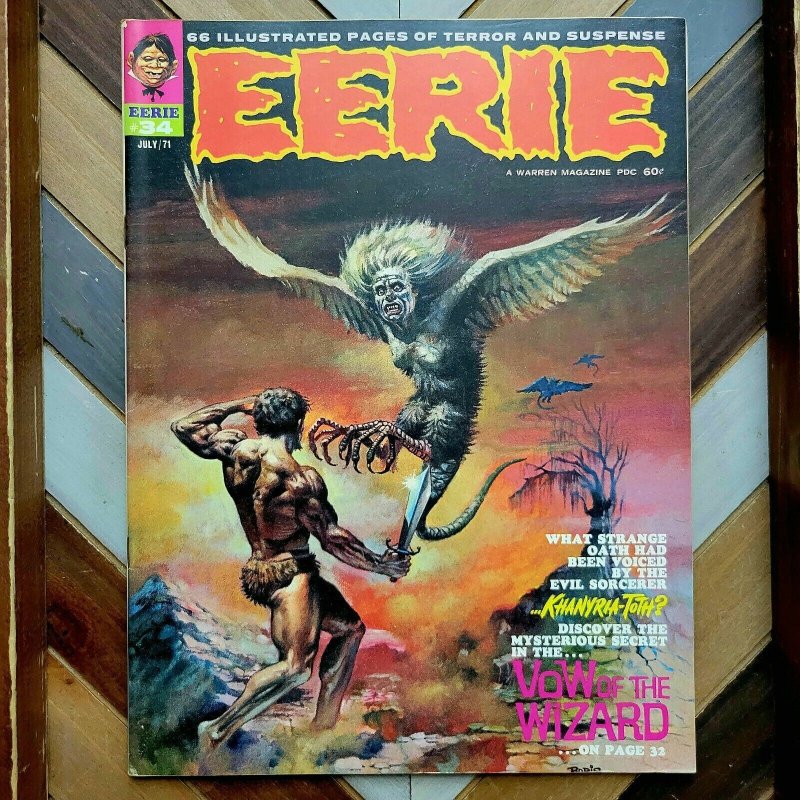 EERIE #34 VF- (Warren 1971) Steve Skeates BUDDY SAUNDERS Vallejo ...