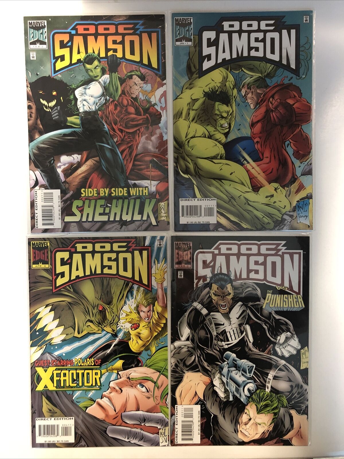 Doc Samson (1994) #1-4 (VF/NM) Complete Set Punisher She-Hulk Polaris ...